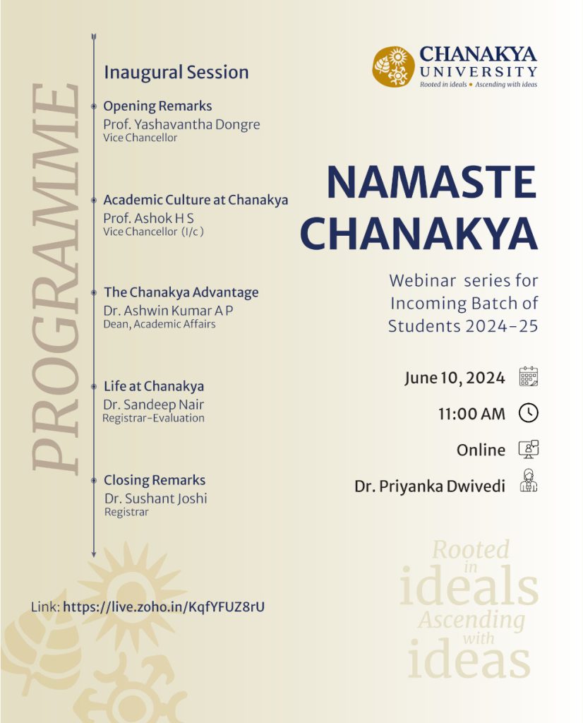 Event - NAMASTE CHANAKYA | Chanakya University